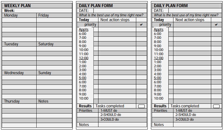 Weekly Plan | Daily PlanIt